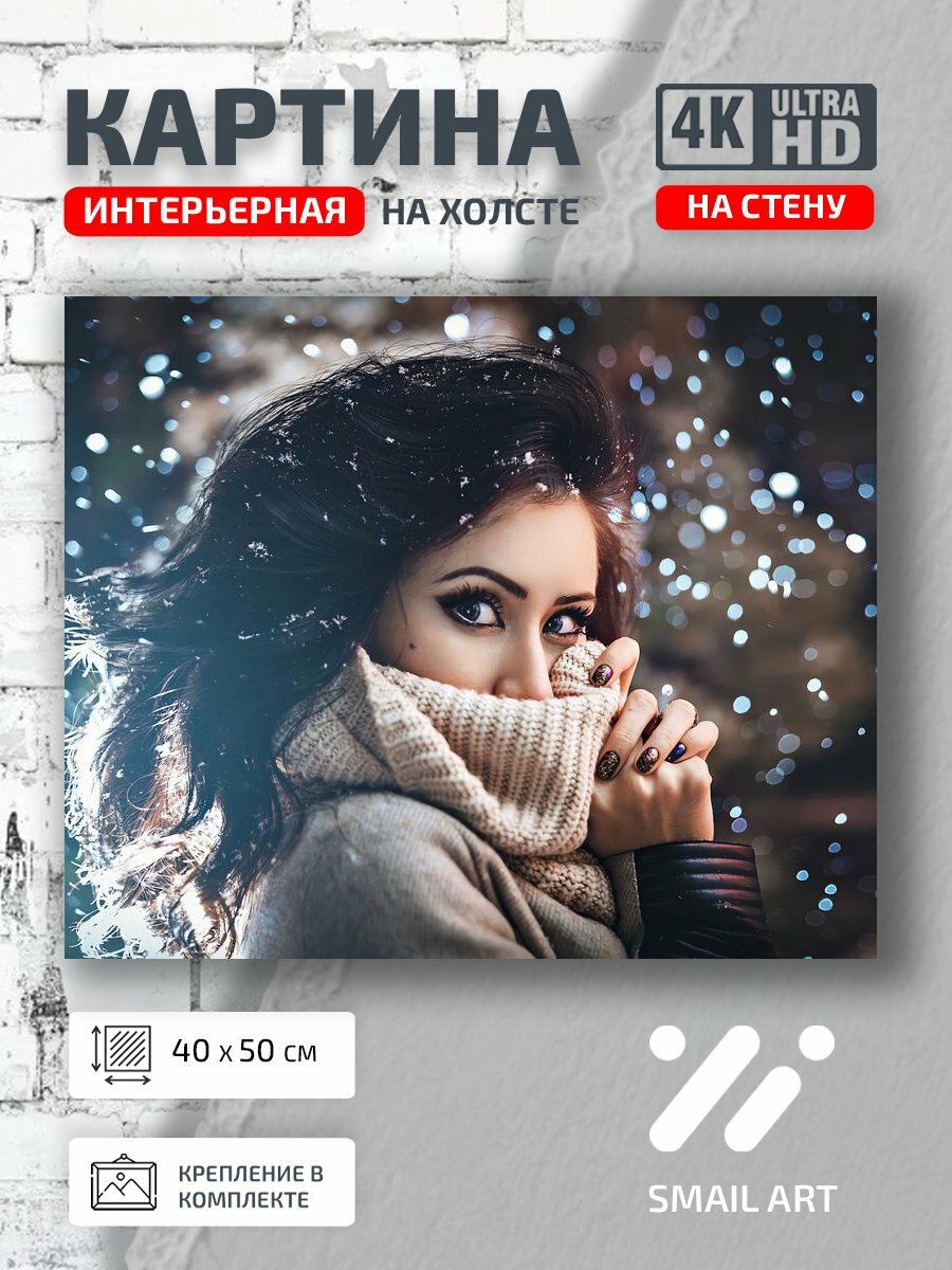 Картина на холсте интерьерная 40 на 50 на стену Пальто Portrait для гостиной портрет декор