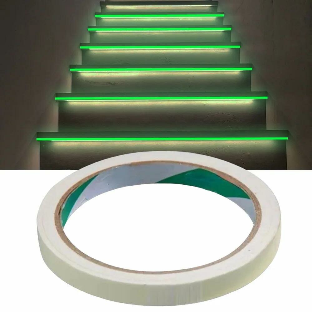 Гл glow tape, зеленый 3м*1.0см, одиночный рулон, декоративная клеевая лента, ширина 10 мм, количество в упаковке 1, количество в продукте 1, длина 300 см, страна происхождения Китай