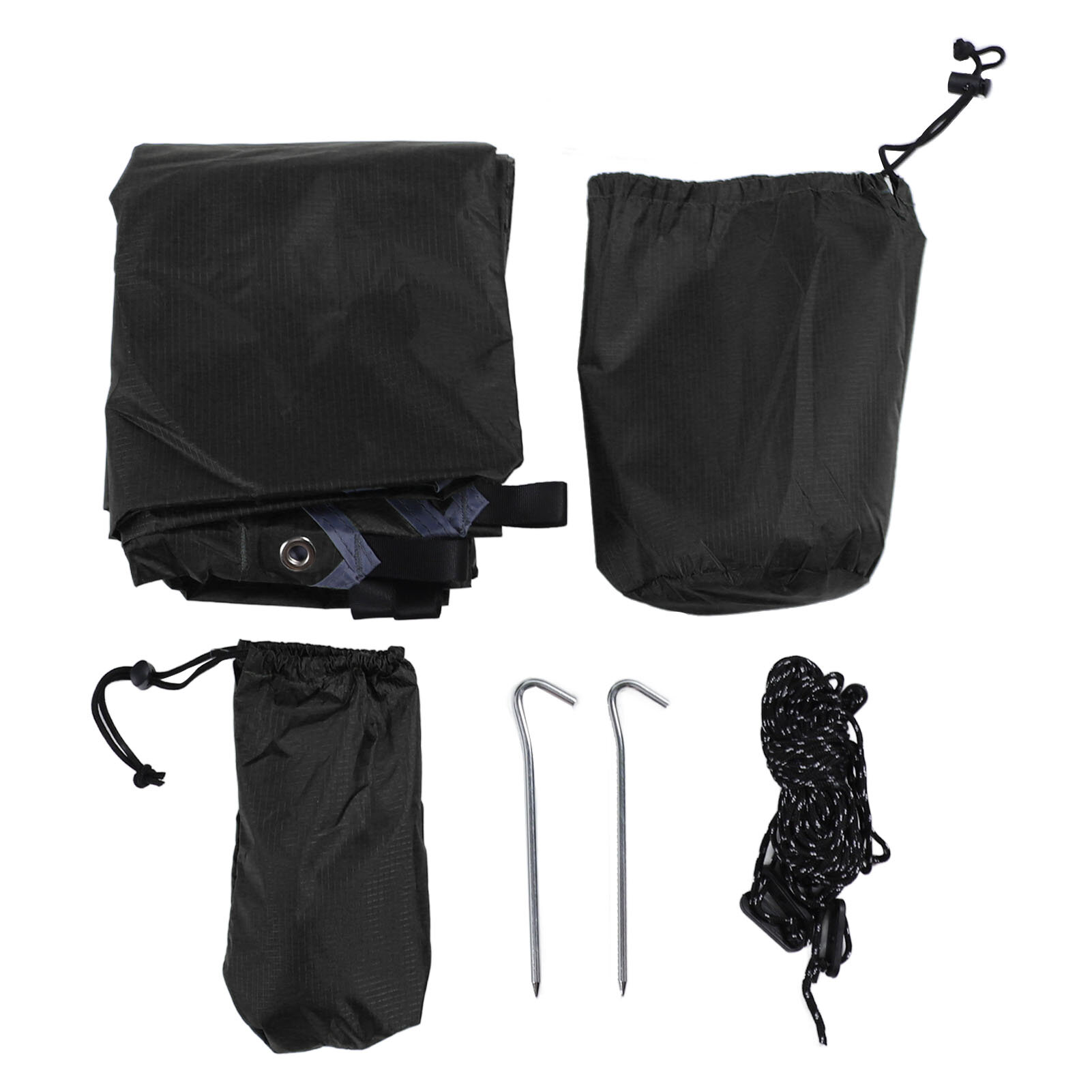 Кемпинговый тент многофункциональный четырехугольный солнцезащитный водонепроницаемый тент брезентовый уличный гамак палатка для кемпинга на открытом воздухе пляж черный