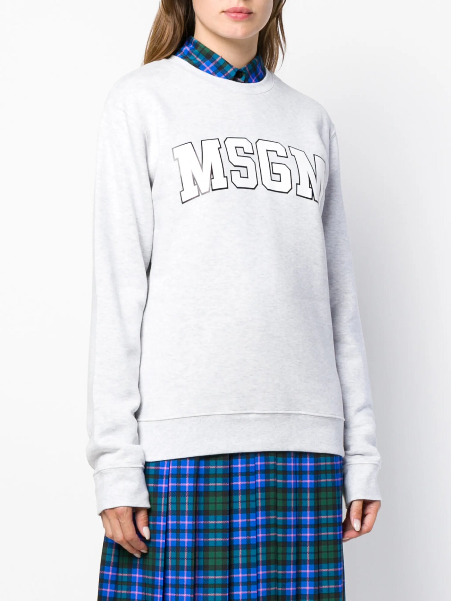 Толстовка MSGM Logo sweatshirt, размер M, , grey — фото 1