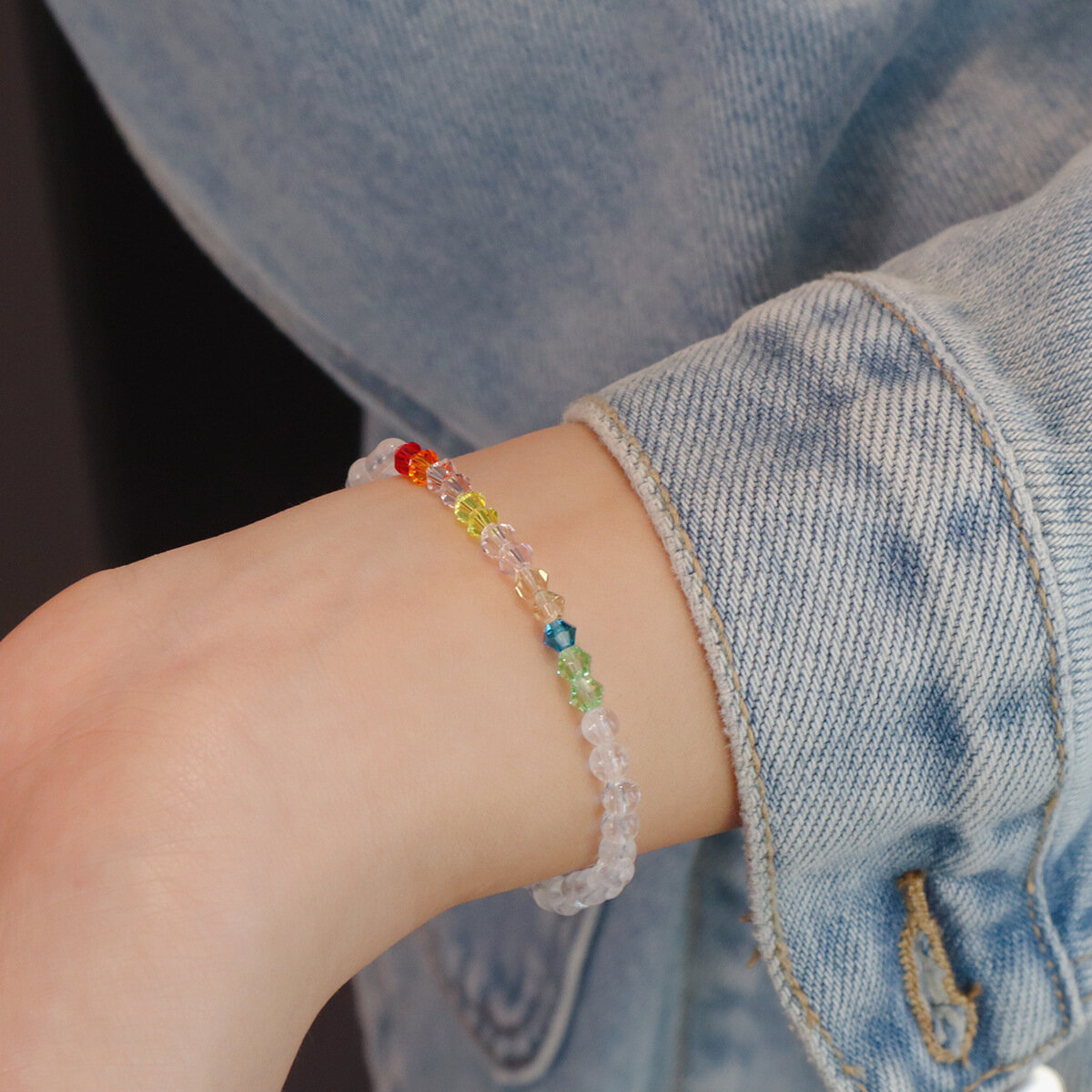 Браслет для гадания, YM Mall из кварца и лотоса Камень Привлекает удачу и долголетие