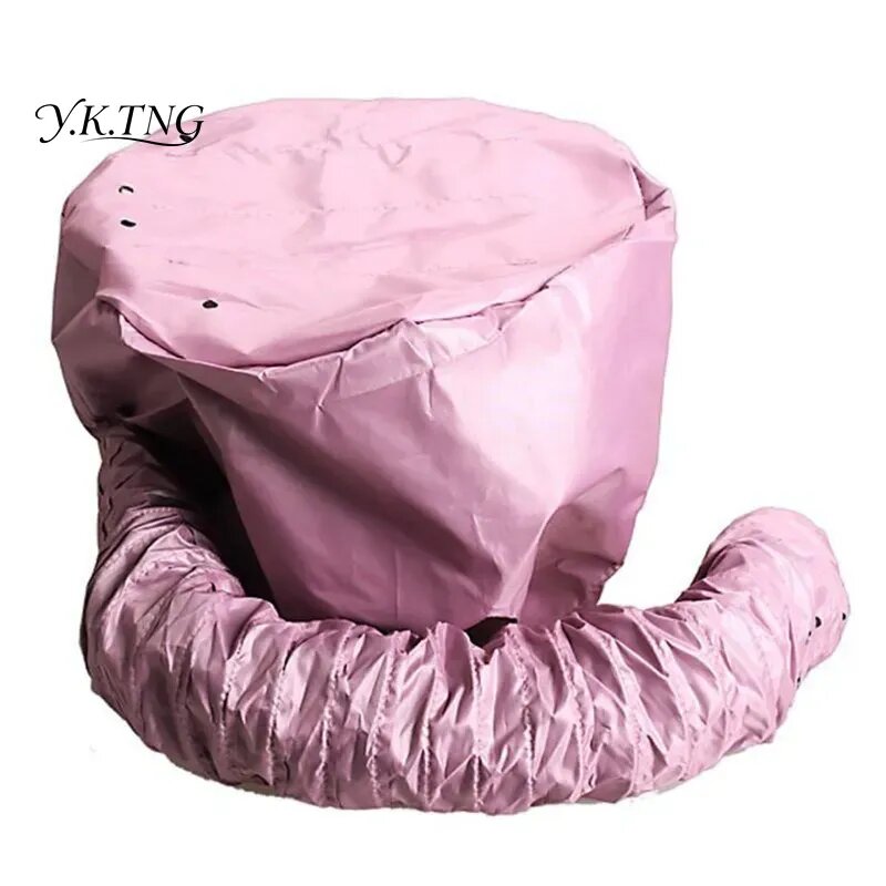 Розовый домашний фен с мягким колпаком