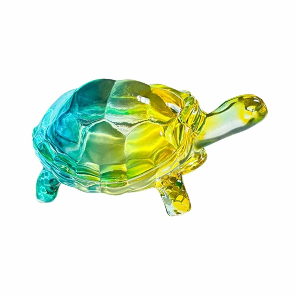 Миниатюрная фигурка черепахи из стекла ручной работы