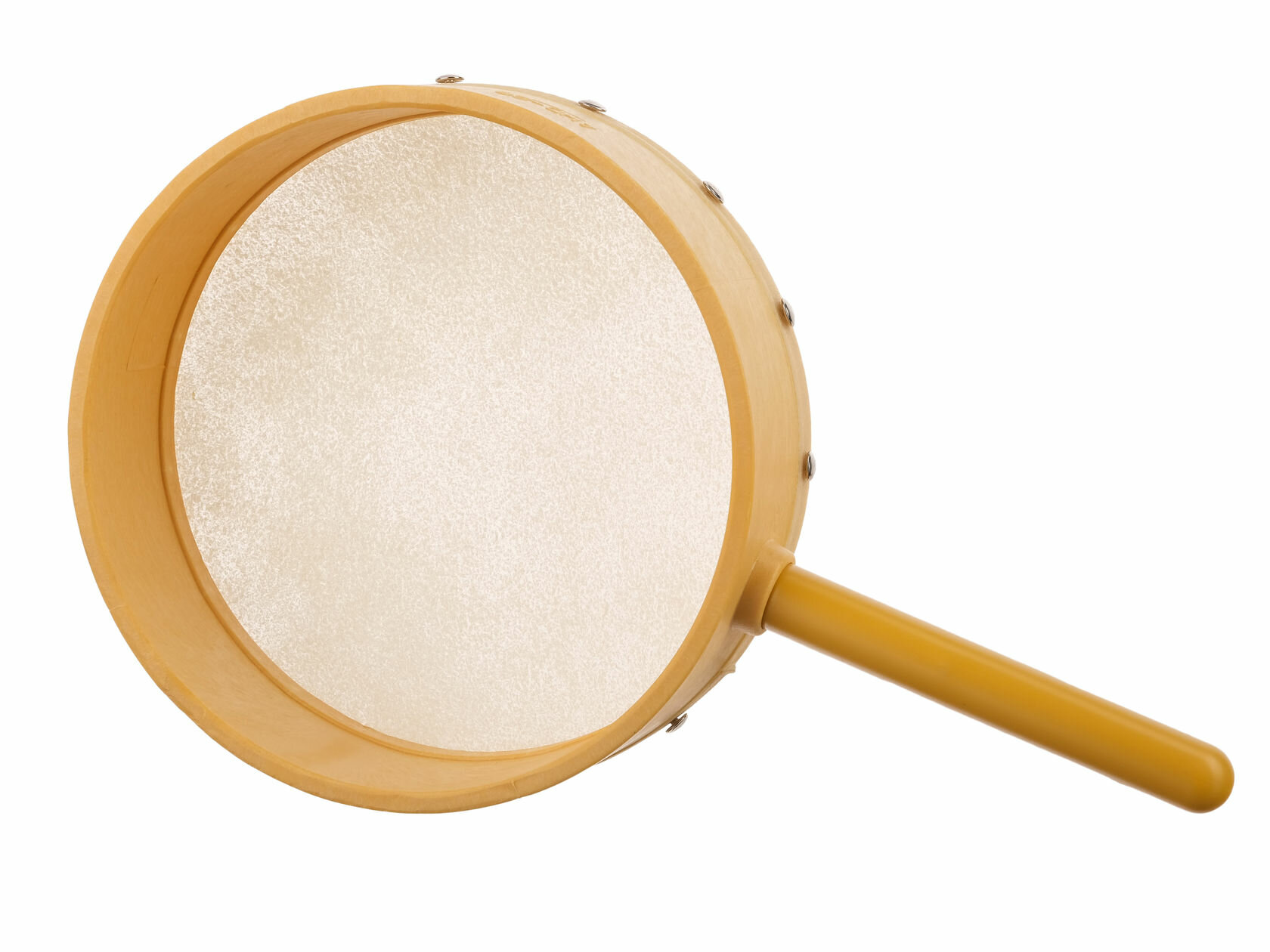 Бубен Angel APH-9, с ручкой, пластик, натуральная кожа, 16,3 см