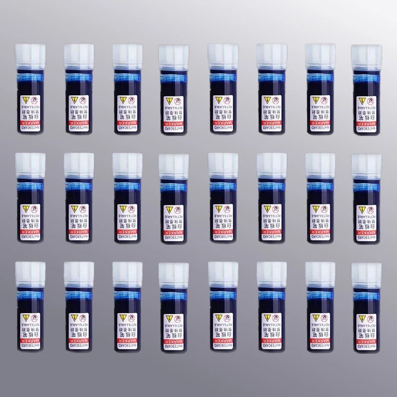 Маркеры для доски Jumbo белые 12 штук Темно-синий, Blue 24Refills