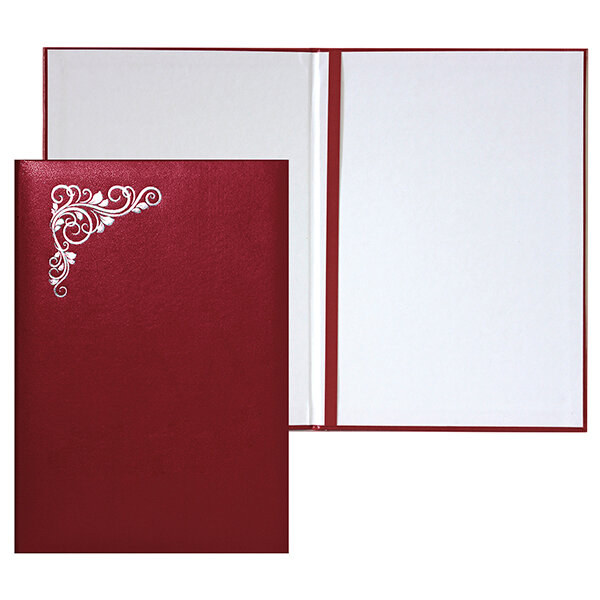 Папка адресная " deVente " Виньетка бордовая А4, лента для удержания документов, бумвинил, 2 штуки