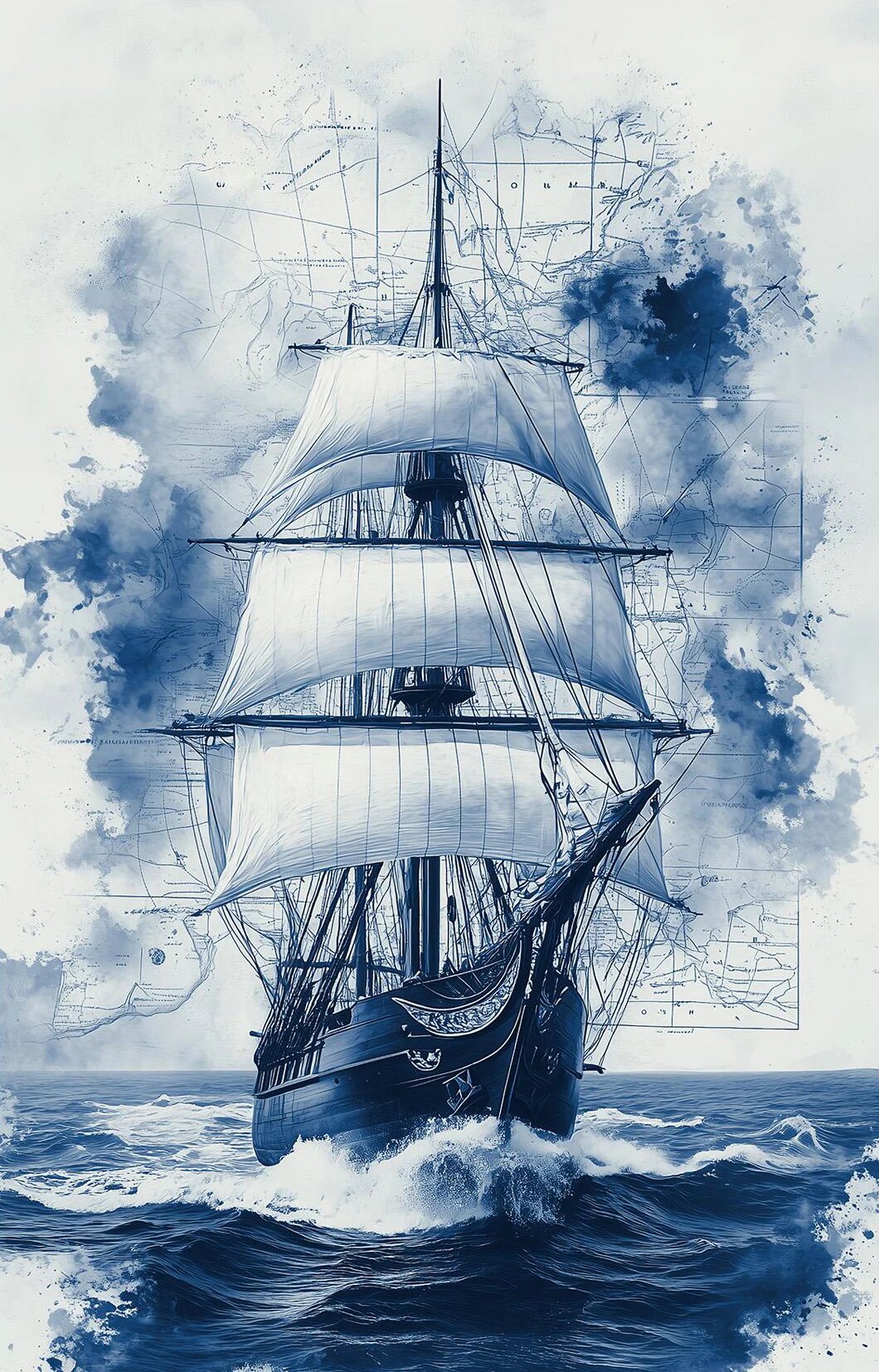 Настенное панно "Классическая морская тематика" 9, 50X70cm Unframed