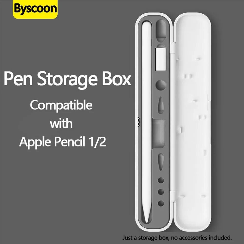 Коробка для хранения Apple Pencil 2-го/1-го поколения, аксессуар для iPad Pencil, кабель для зарядки, защитный чехол для стилуса