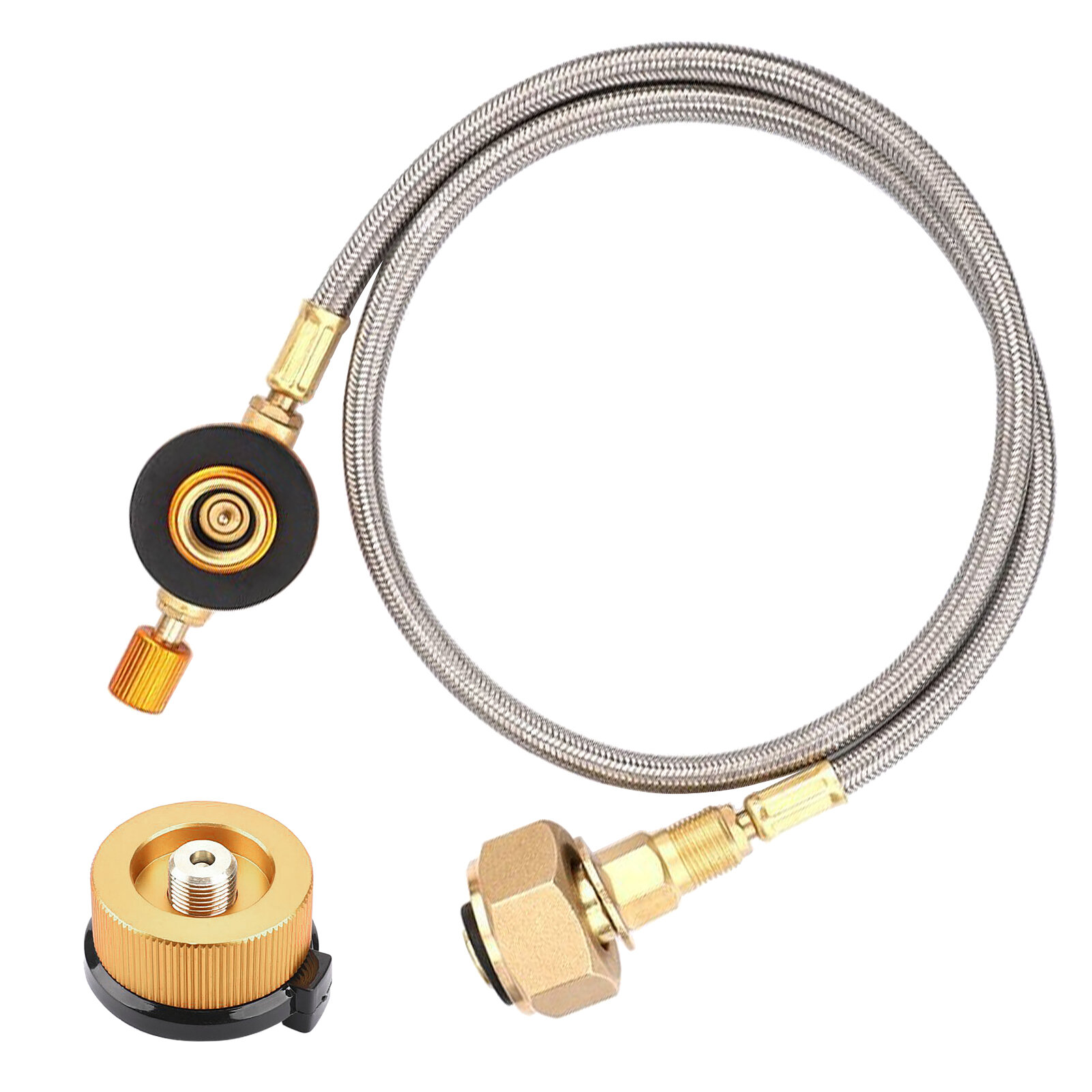 Адаптер Для Заправки Газового Баллона: Металлический Конструкция С 60-См Шлангом Экономия На Топливе - Соединитель Для Газовой Плиты С Универсальной Совместимостью Для Походов И Кемпинга