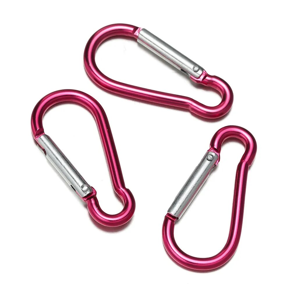 Карабин застежка для сумок, 46.5х22 мм ,4шт , Цвет тёмно-розовый