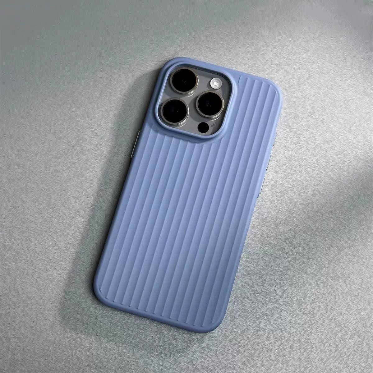 Матовый чехол для телефона Meizu 21 в стиле чемодана с текстурой гофрированной полосы, цвет молочный чай, матовый,