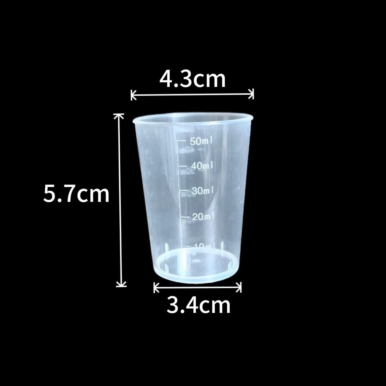 Пластиковый мерный стакан лабораторный стакан с ручкой, мерный цилиндр, прозрачный PP, градуированный стакан, мерный стакан для пестицидов, утолщенный миллилитровый стакан