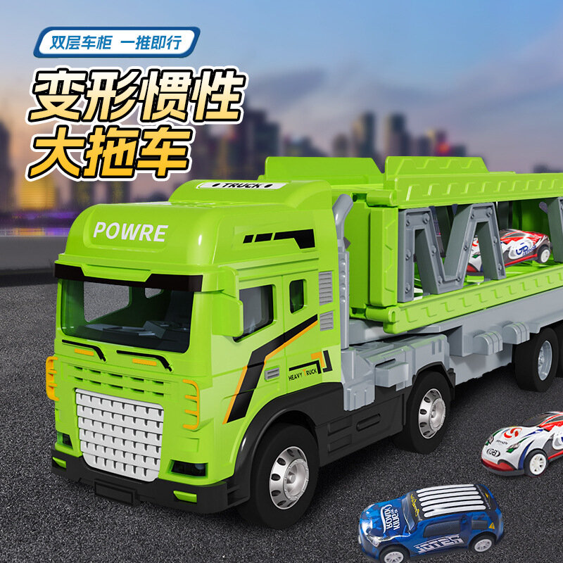 Детская большая игрушечная машина, образовательная, из сплава, инженерная машина, трансформирующийся большой грузовик, транспортное средство с выбрасыванием, игрушка для мальчиков