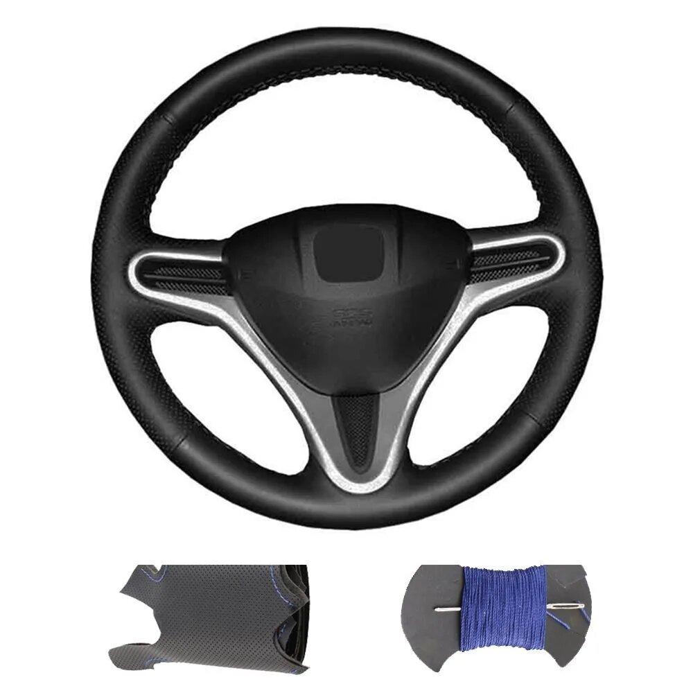 O SHI CAR Оплетка на руль, диаметр 38 см, 1 шт.