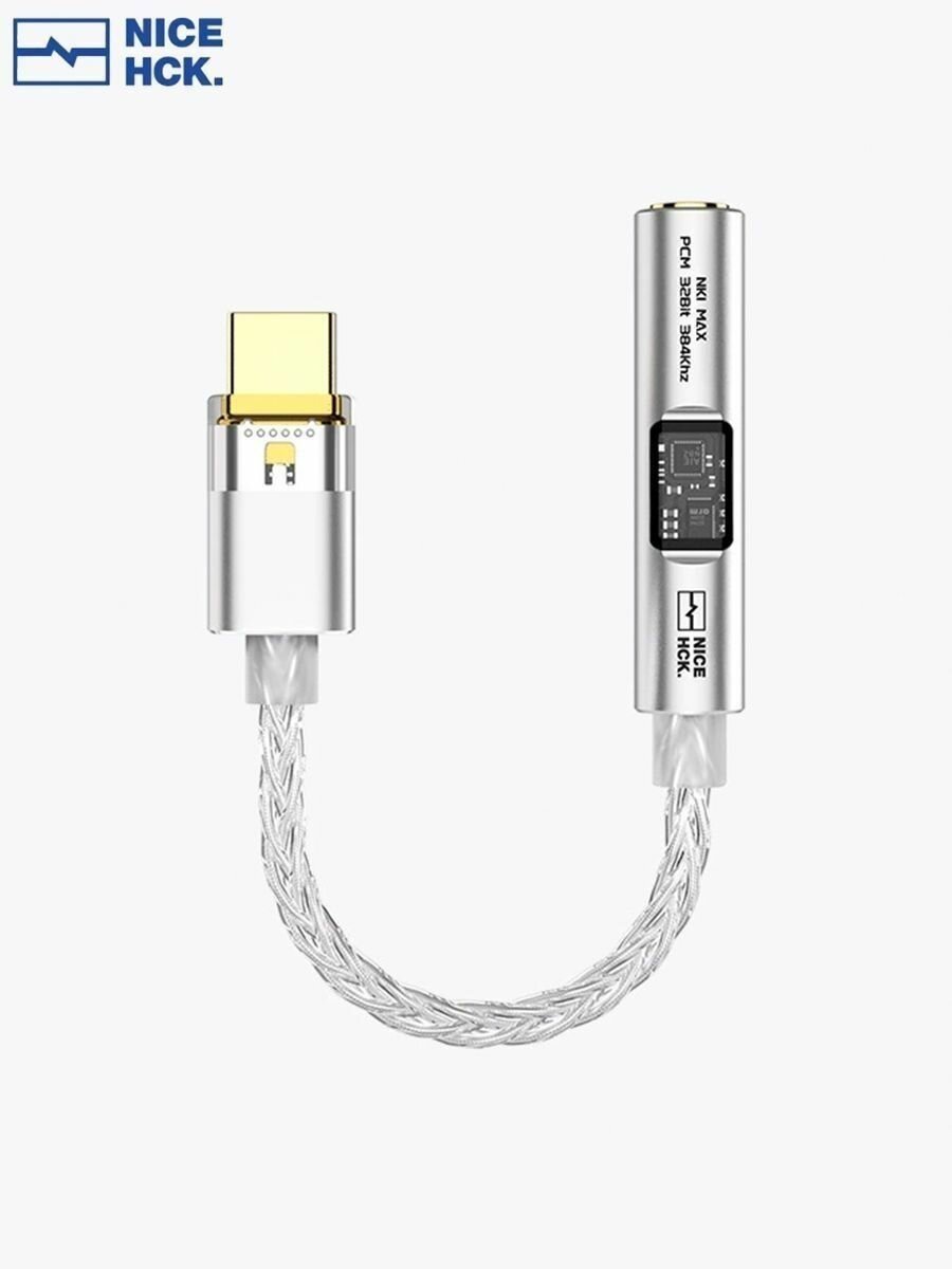 Кабель NICEHCK NK1 MAX Type-C для подключения к ЦАП 3,5 мм, портативный декодирующий усилитель для наушников, чип декодирования CX31993, Операционный усилитель MAX97220, адаптер HiFi без потерь