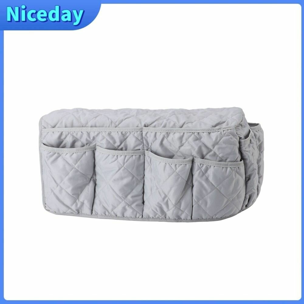 Сумка-органайзер на подлокотник, 14 карманов, для пультов, серая