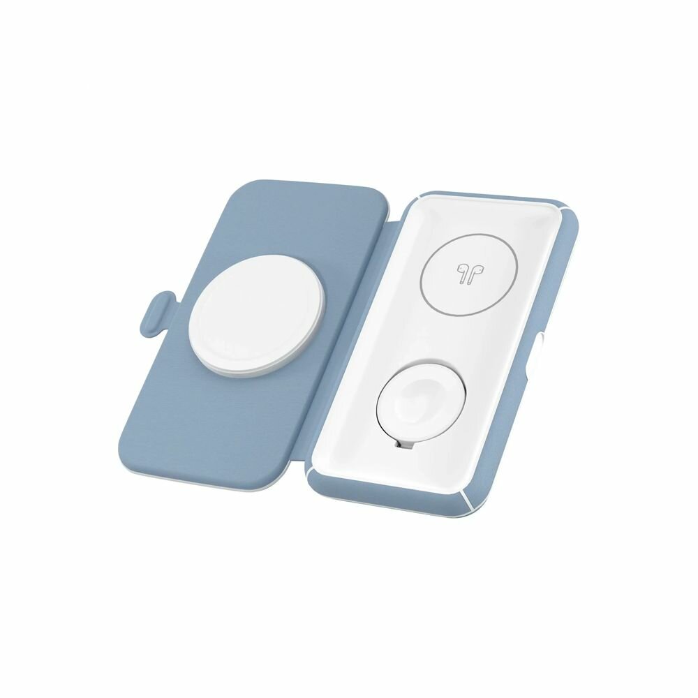 Зарядное устройство Lyambda LMS301BL голубой, беспроводное, MagSafe, USB Type-C