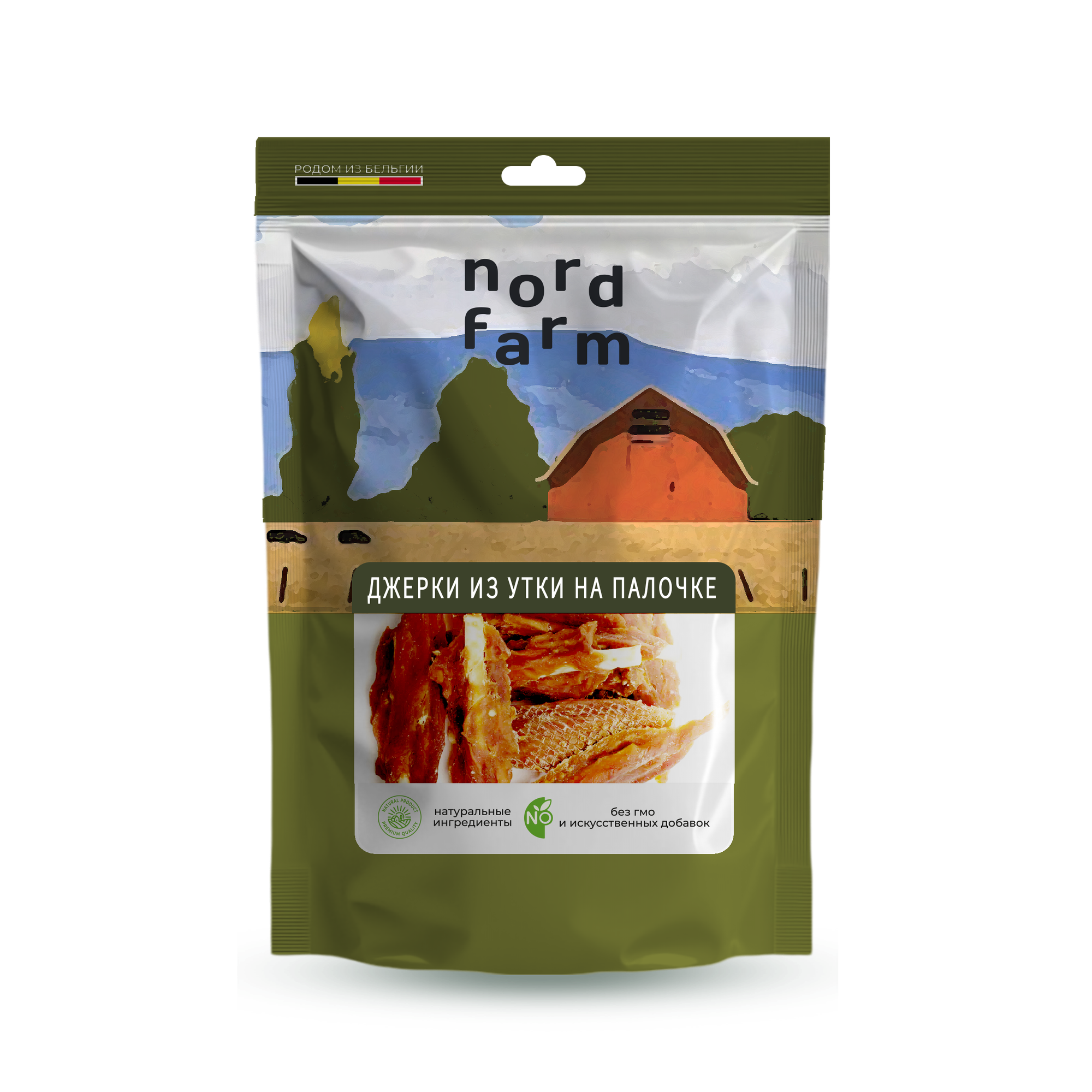 Лакомства для собак NORD FARM "Джерки из утки на палочке, 12см/шт", для собак, 90 гр, 1 уп