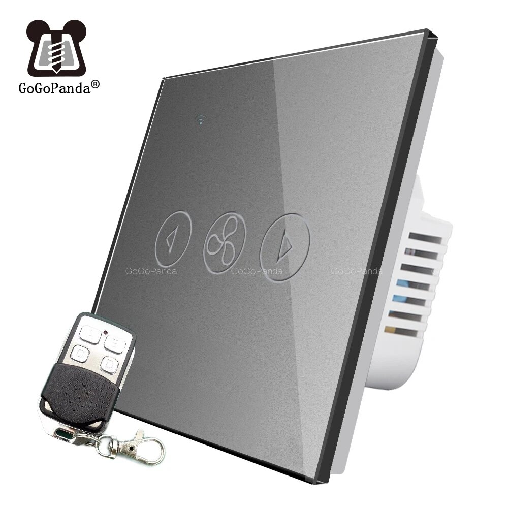 GoGoPanda WiFi сенсорный диммер для вентилятора 220В Gray with remote