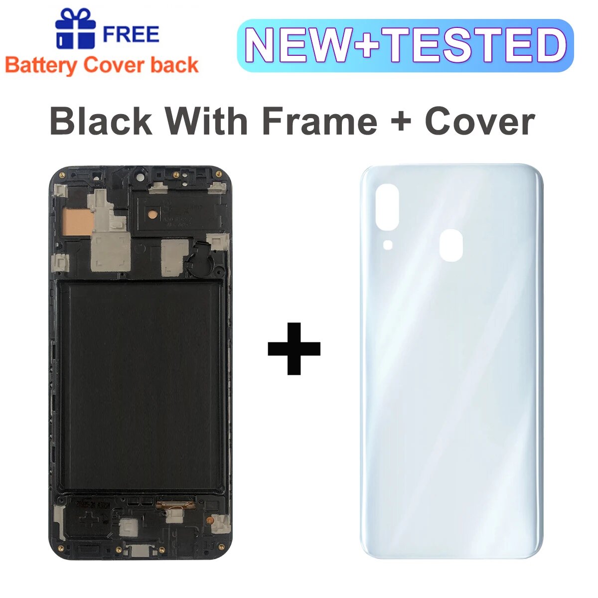 Дисплей 6,4 'для Samsung A30 A305/DS A305FN, ЖК-дисплей с рамкой, сенсорный экран с дигитайзером в сборе для Samsung A30, экран