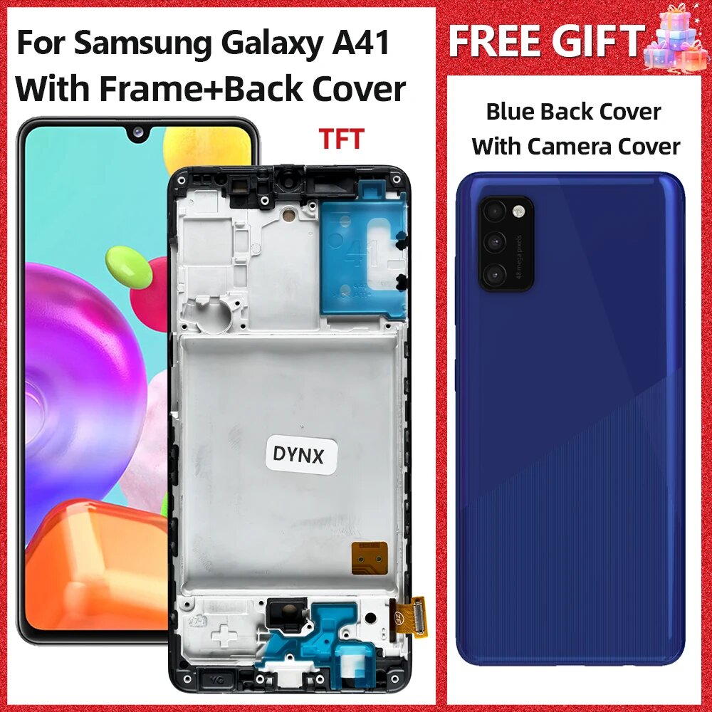 6,1 "Super AMOLED для Samsung Galaxy A41, ЖК-дисплей, сенсорный экран, датчик Digiziter в сборе, замена для Samsung A415 с рамкой