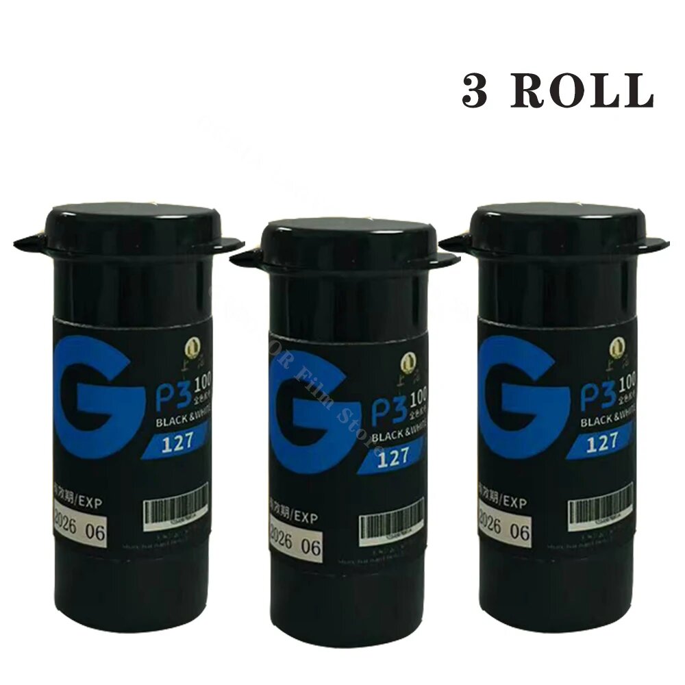3 ROLL OGRIA GP3 127 Черно-белая пленка ISO100