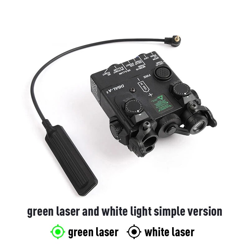 WADSN DBAL-A2 Лазерный целеуказатель и фонарик для охоты Зеленый, BK Green Laser