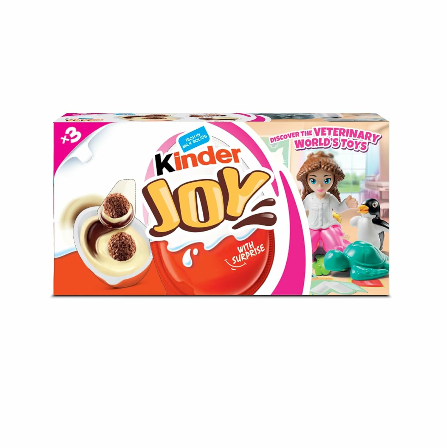 Шоколадные яйца Kinder Joy Girl Multipac 3шт (ОАЭ)