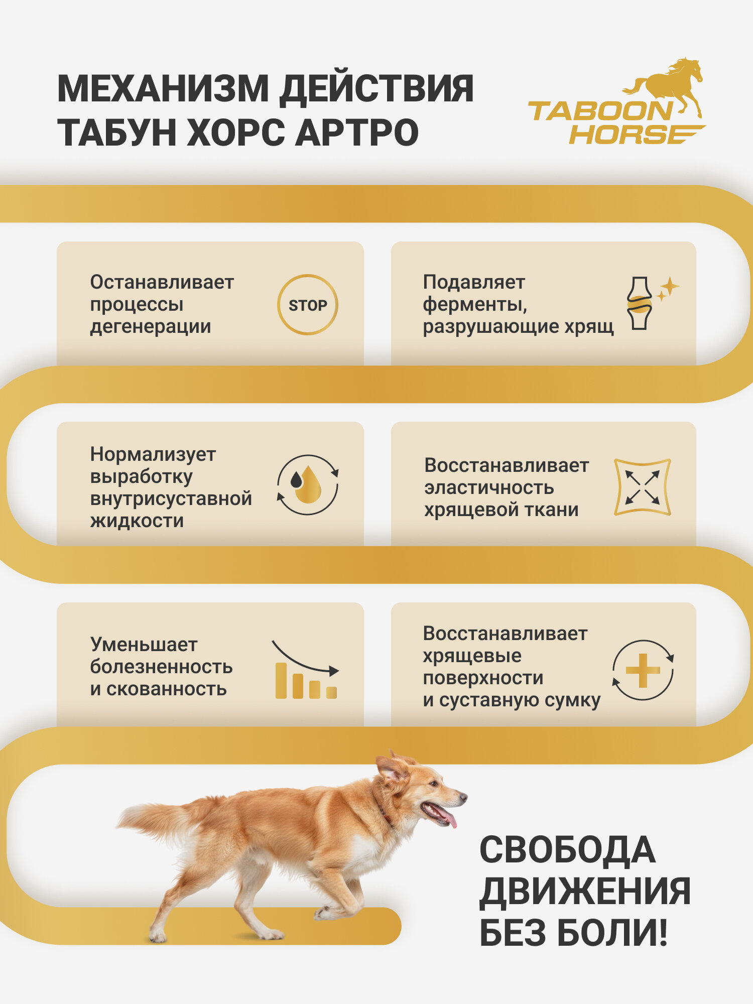 "Табун Хорс" -эффективный хондропротектор для собак. кормовая добавка 250 мл. — фото 1