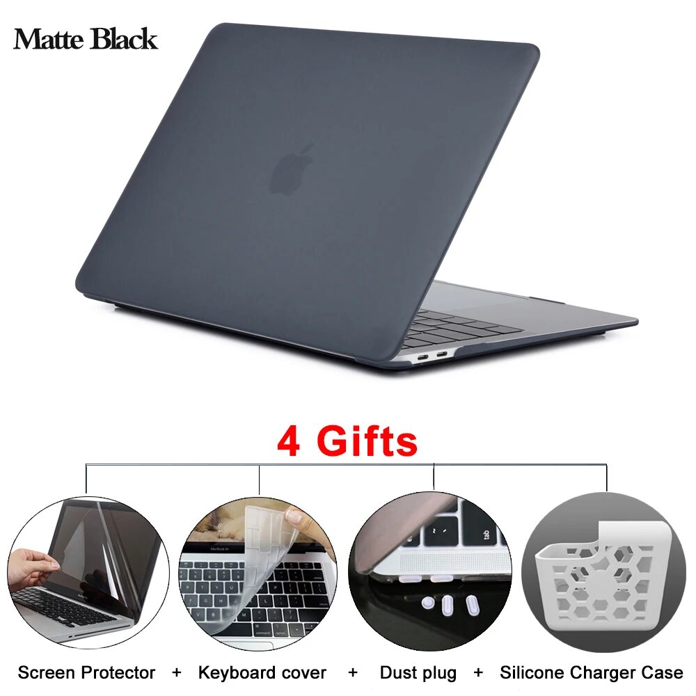Чехол для MacBook Air 13" Matte Black, M1 A2337 A2179