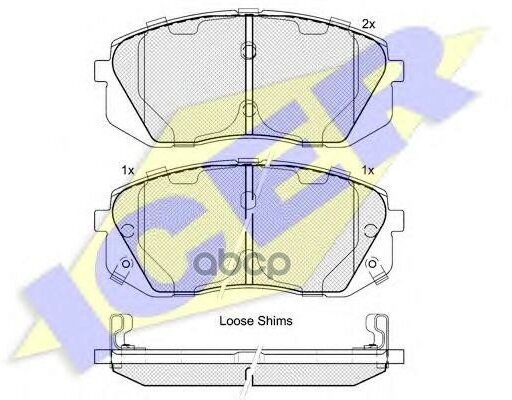 Колодки торм. пер. Icer арт. 181826