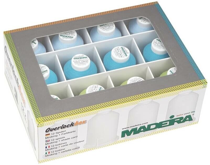 Набор ниток 9201 Madeira Overlockbox 3+1, Apple&Blue
