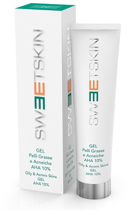 Sweet Skin System Gel Pelli Grasse ED Acneiche AHA 10% Гель для жирной кожи, 100 мл.