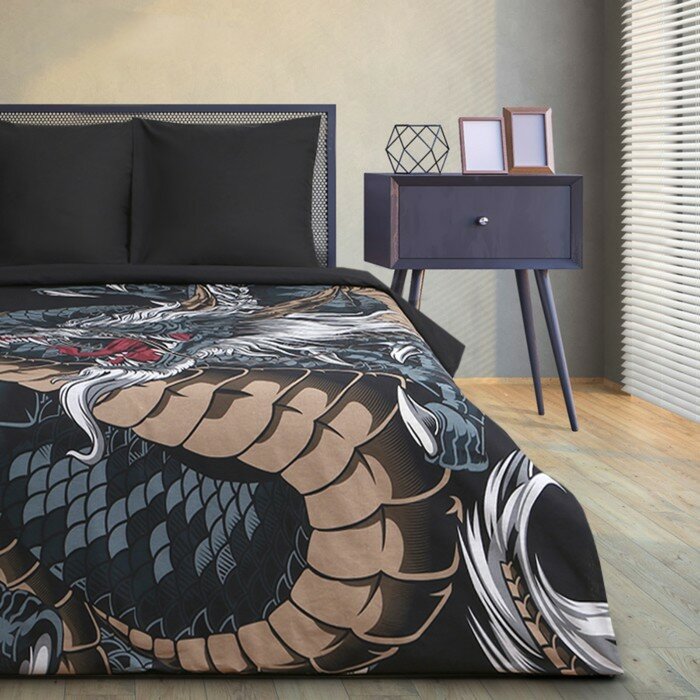 Постельное бельё Этель евро "Dragon" 200*215см, 220*240см, 70*70см - 2 шт, бязь, 125 г/м²