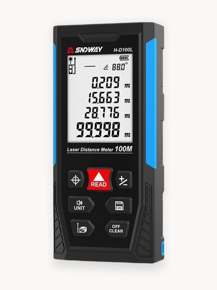 Лазерный дальномер SNDWAY H-D510L, с функцией Пифагора, точность ±2 мм