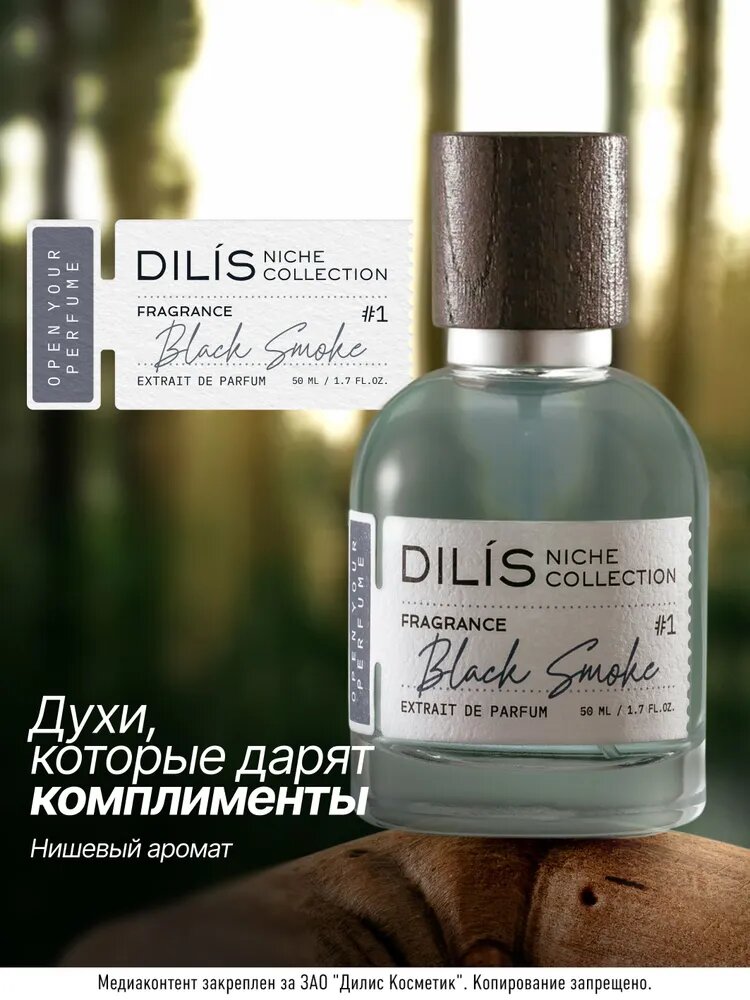 Dilis духи экстра для мужчин Niche Collection - Black Smoke, 50 мл