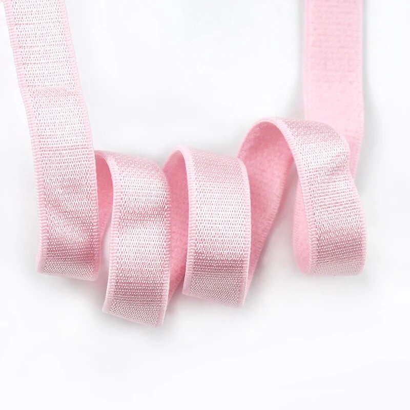 Meetee Эластичные ленты для пошива 6/8/10/15 мм Розовый, 15mm, Pink, 5Meters