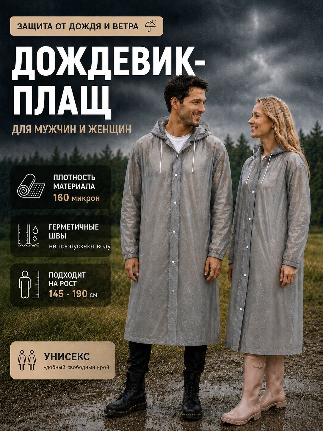 Плащ-дождевик Базовая коллекция