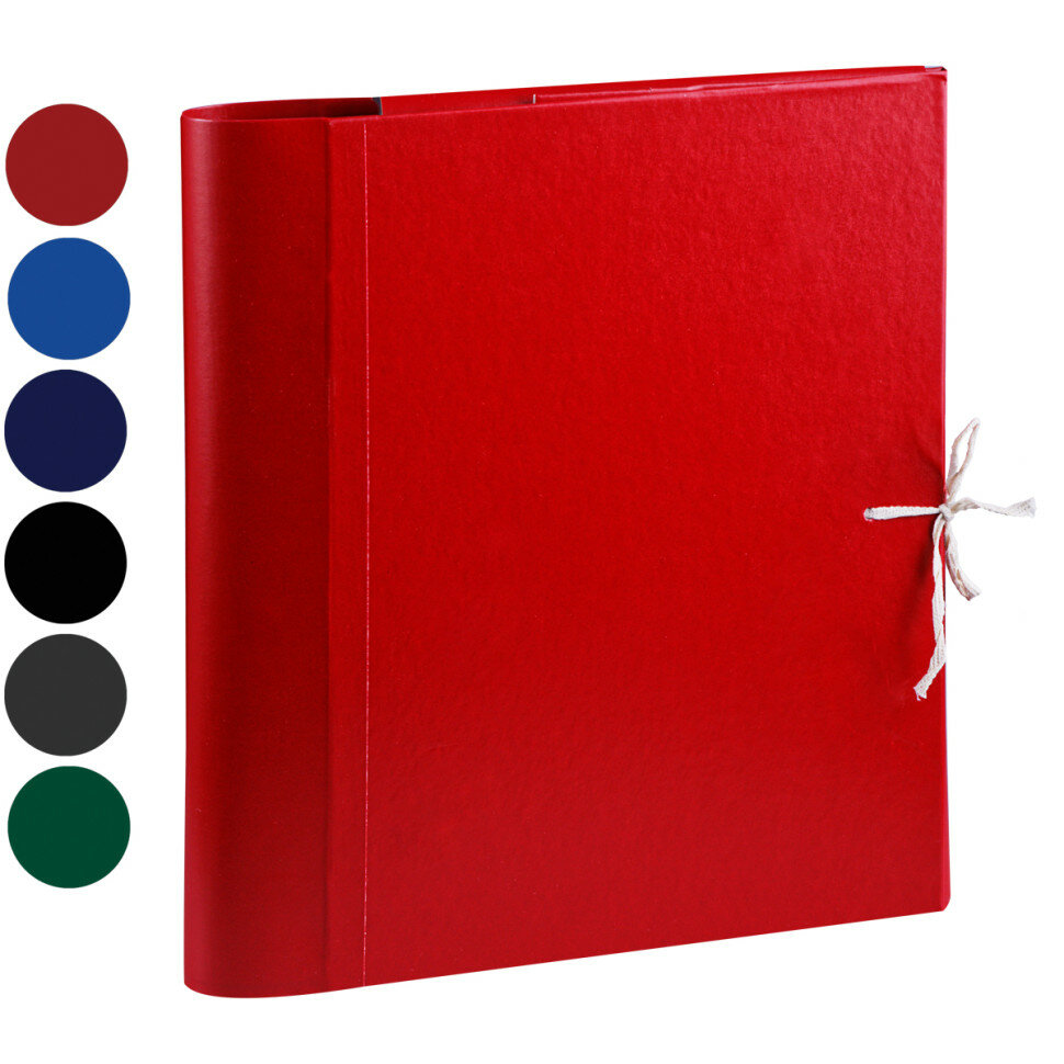 Папка архивная с мягкими клапанами OfficeSpace, покрытие БВ, с 4 завязками, ширина корешка 120мм, ассорти, 239071