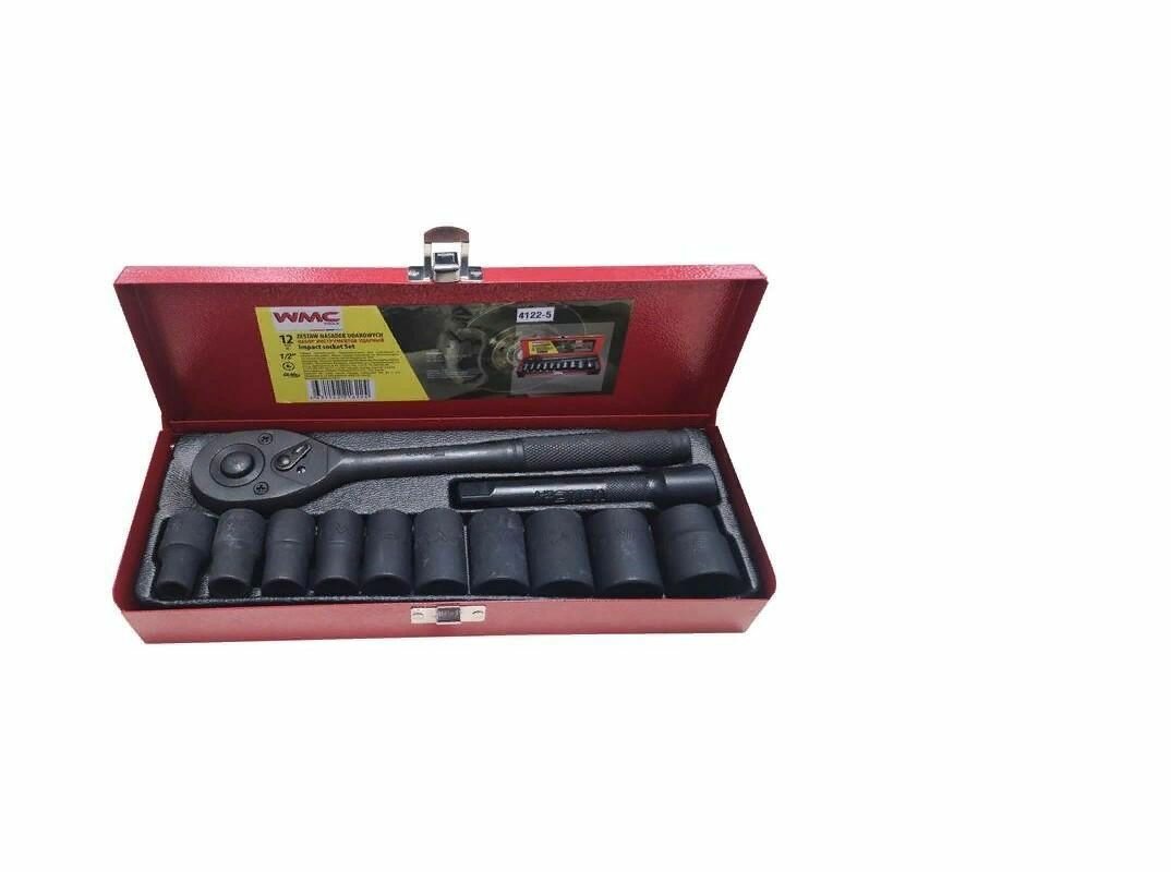 Набор инструмента WMC-4122-5: ударного 1/2" (6гр.)(10-24мм) 12пр. WMC TOOLS