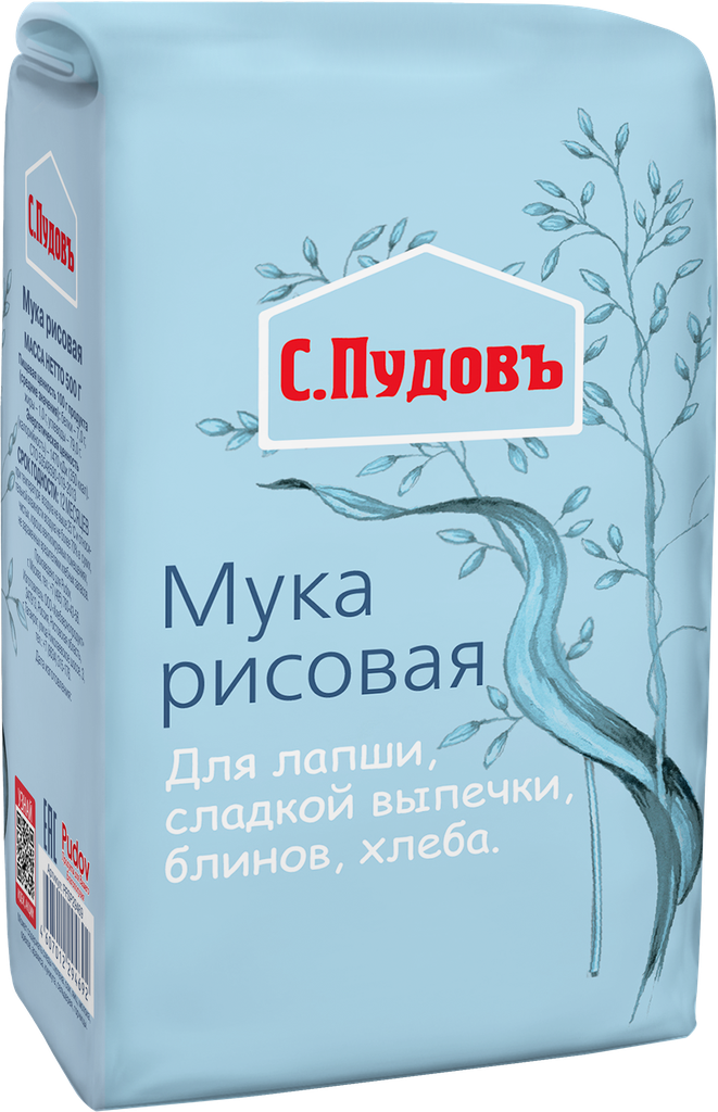 Мука рисовая С. Пудовъ, 500г