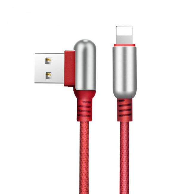 Плетеный кабель для iPhone iPad iPod, U17 Lightning Capsule Charging Data Cable, красный