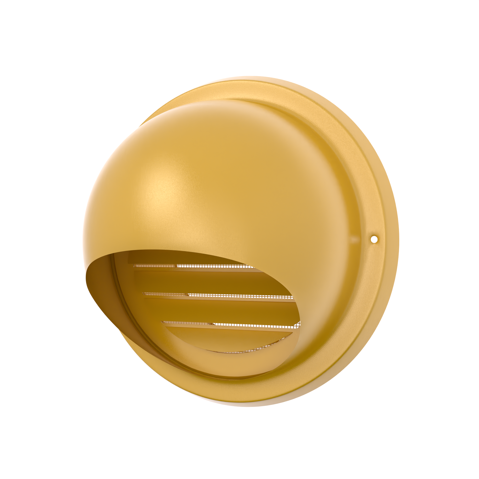 Выход стенной металлический D100 мм RAL1004 желто-золотой матовый