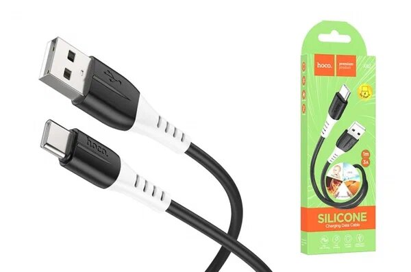 Кабель HOCO X82 USB - Type C silicone charging data cable 1M, 3А