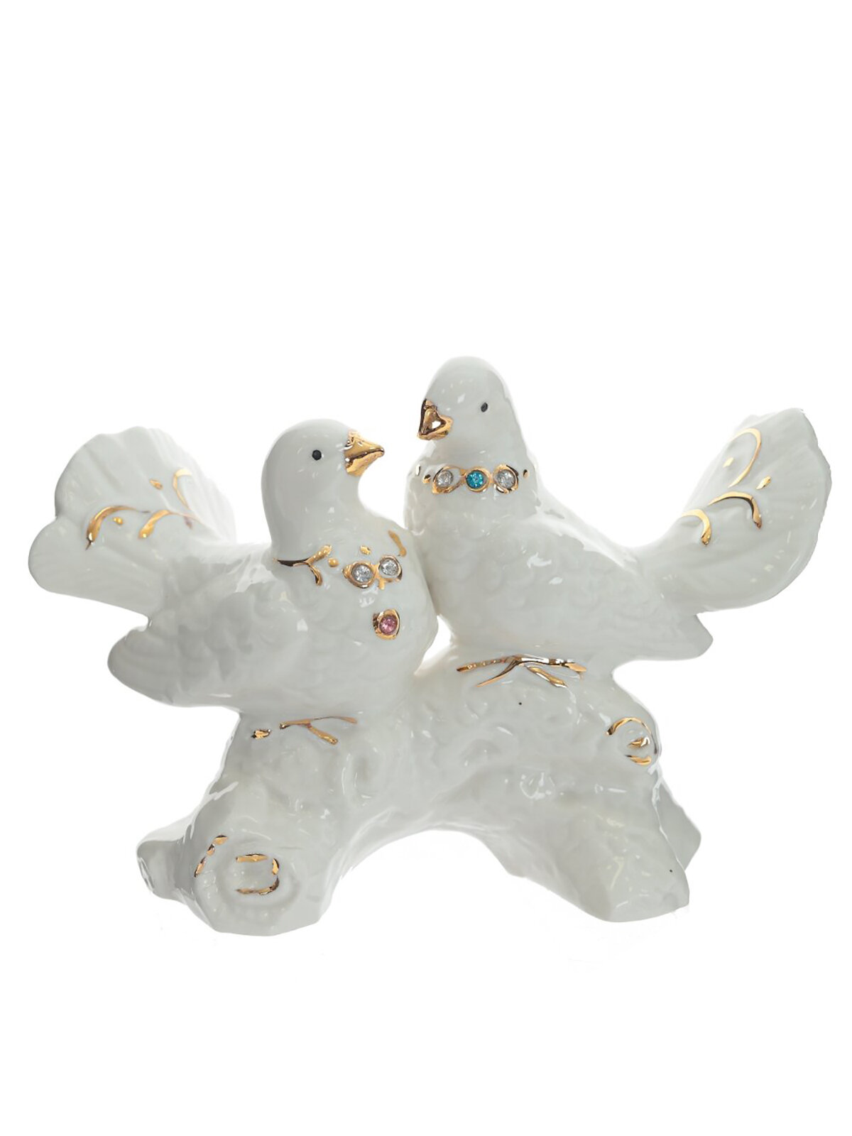 Фигурка декоративная Remecoclub Голуби, керамическая, 11,5x17x8,5 см