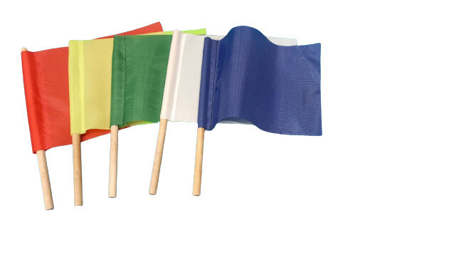 Флажки детские на палочке бук (5шт. разных цветов), флажки детские