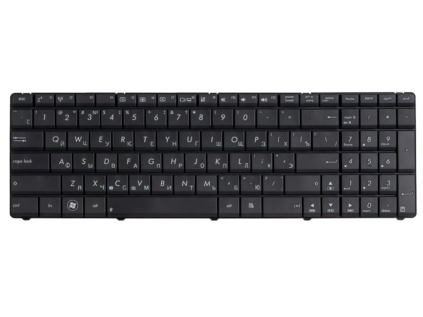 Клавиатура для Asus K75 A75 X75 p/n: V118502BS1, PK130OG2A05, MP-10A73SU-6984, 0KNB0-6241RU00