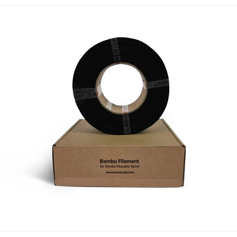 Пластик Bambu Lab PLA Basic Черный ( Black 10101), 1кг, без катушки, 1.75мм — фото 1
