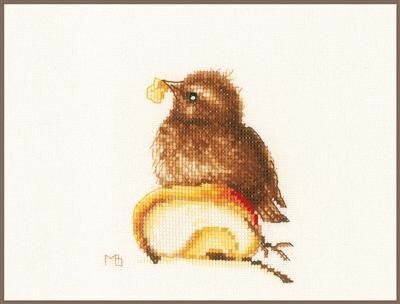 PN-0188018 Набор для вышивки крестом LanArte "Дрозд" 14x14 см