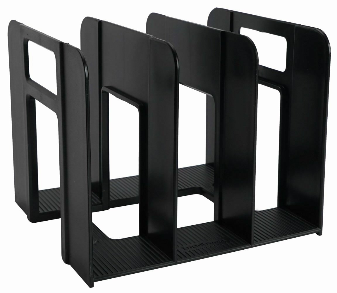 Лоток вертикальный для бумаг сортировочный 3отд. Techno пластик черный ERICH KRAUSE 16589